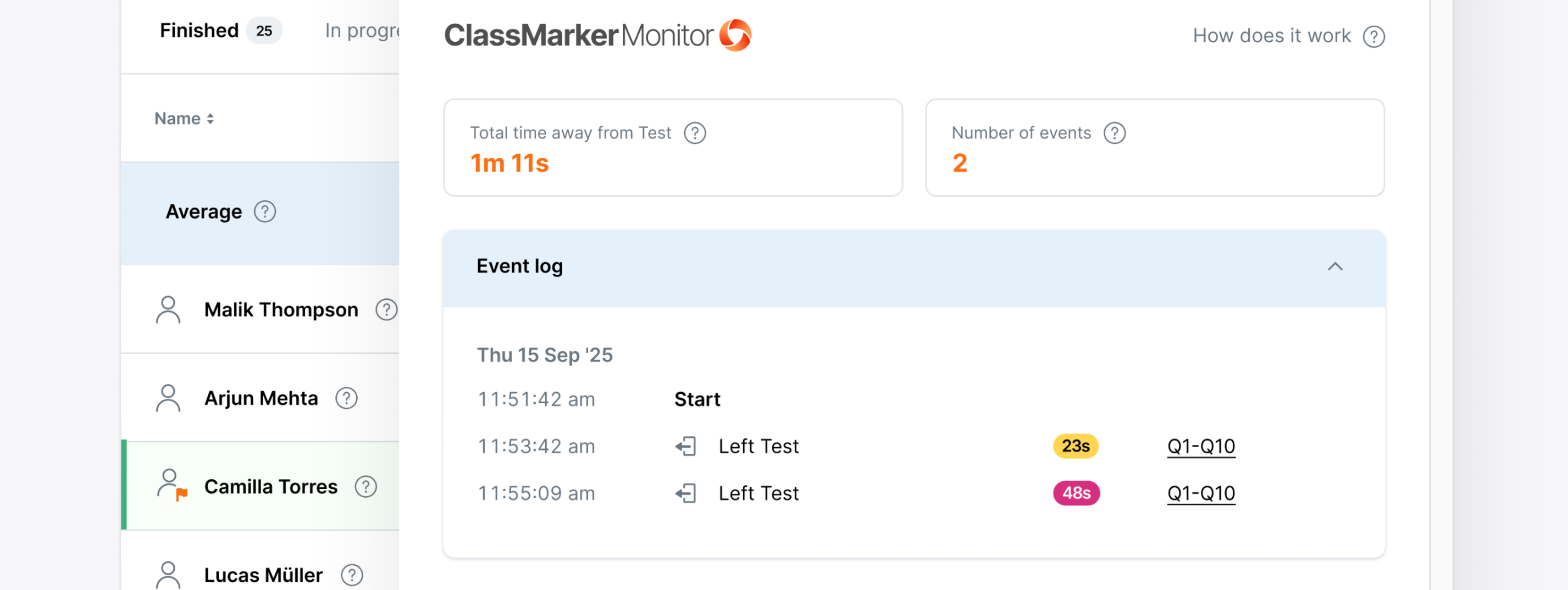 Automated Exam Proctoring using Browser monitoring - ClassMarker